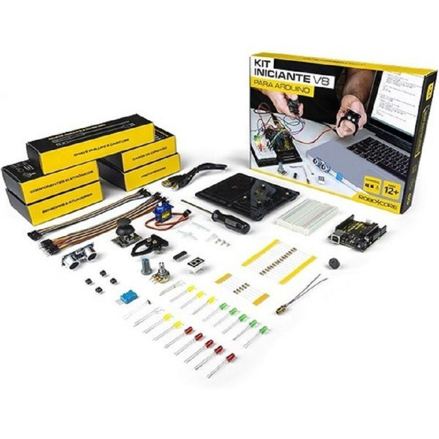 Kit Iniciante V8 Para Arduino Robocore Pronta Entrega E Nf Kit
