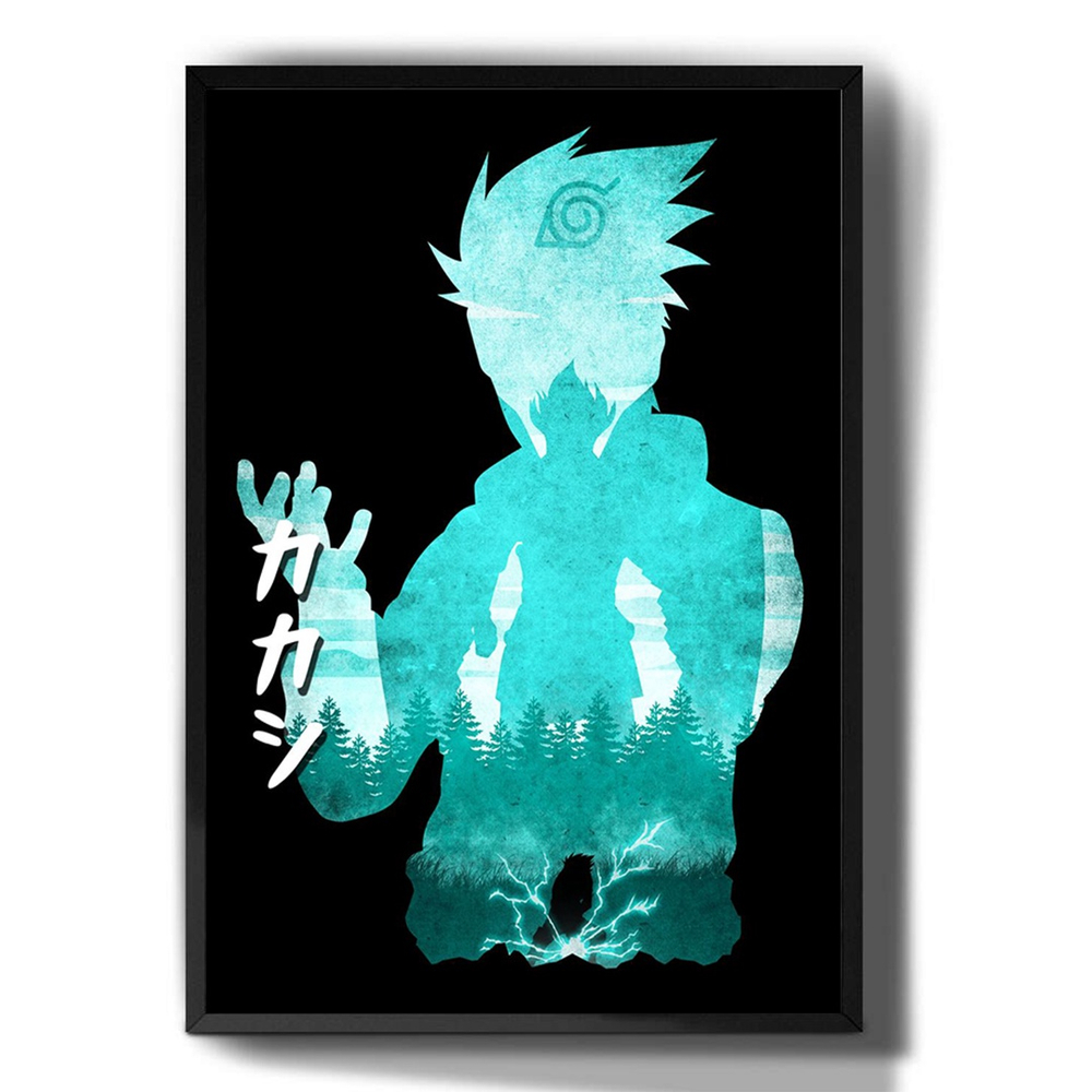 Quadro Decorativo Kakashi Hatake Chidori Anime Arte Para Sala Quarto