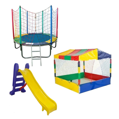 Cama Elástica Pula Pula Trampolim 1 83m Piscina de Bolinhas Quadrada