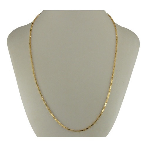 Corrente Ouro Masculina Tijolinho 1 80 Mm 60 Cm Ouro Amarelo 18k 750