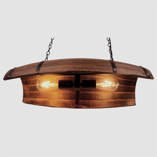 Luminária Pendente Madeira Maciça Do Vintage Marrom em Promoção na Americanas