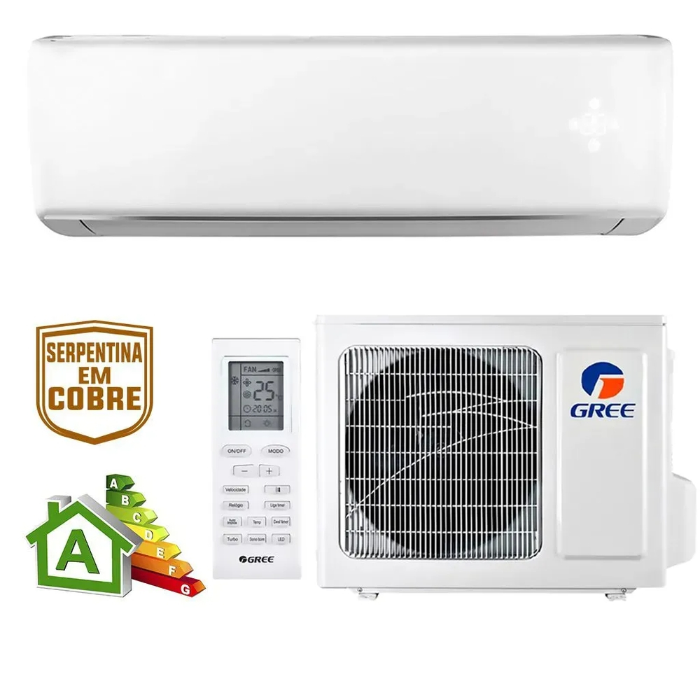 Ar Condicionado Split High Wall Gree Eco Garden S Frio 9000 BTUs ar-condicionado-split-high-wall-gree-eco-garden-s-frio-9000-btus
