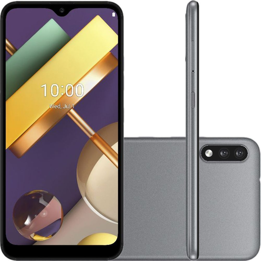 Smartphone LG K22 32GB 4G Wi-Fi Tela 6.2'' Dual Chip 2GB RAM Câmera Dupla + Selfie 5MP - Titânio ...