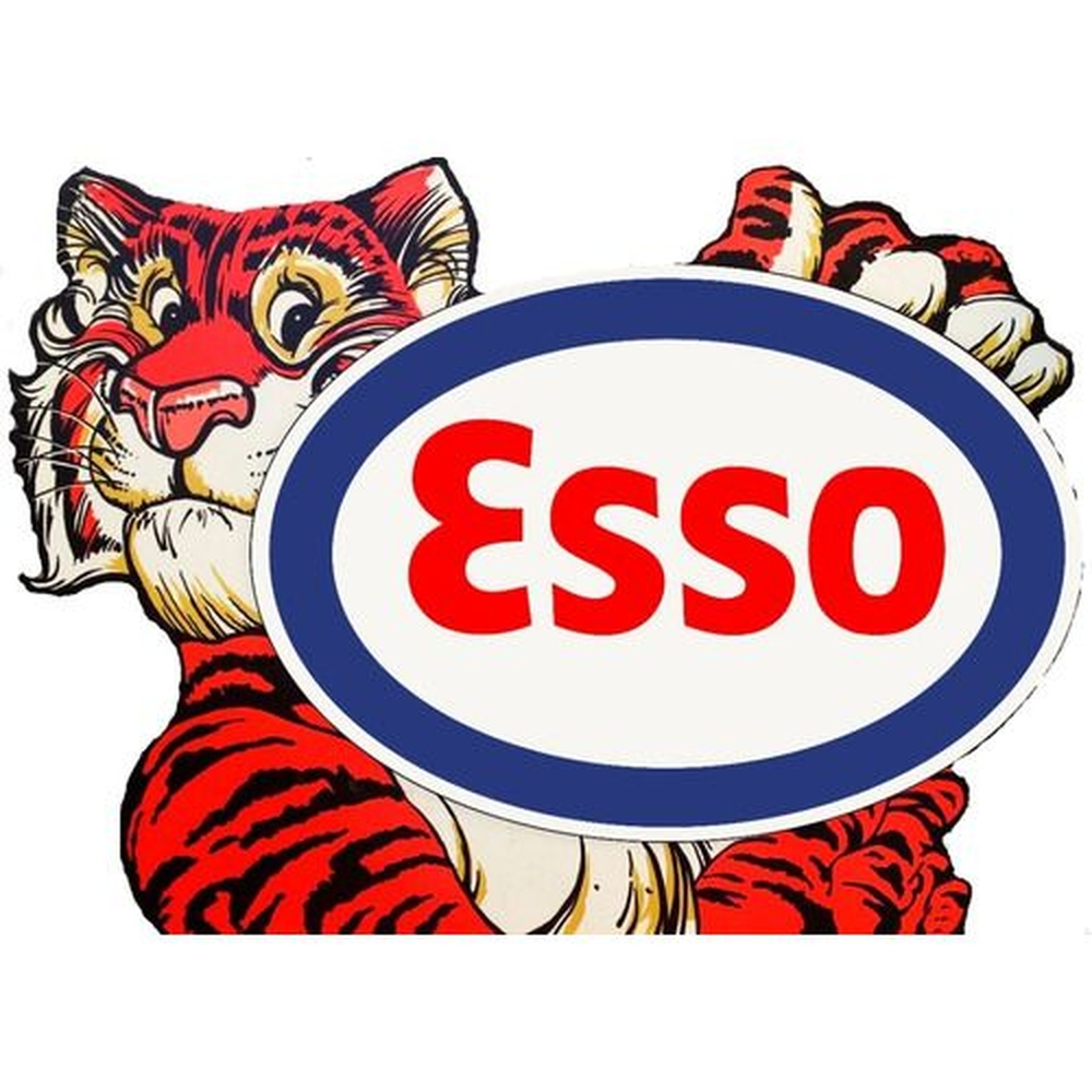 Placas Decorativas Posto Esso Gasolina Tigre Tiger Tank | Submarino