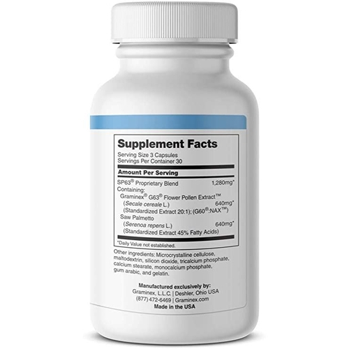 Graminex Prostanex Prostate Health Support Supplement With Flower Pollen Extract And Saw