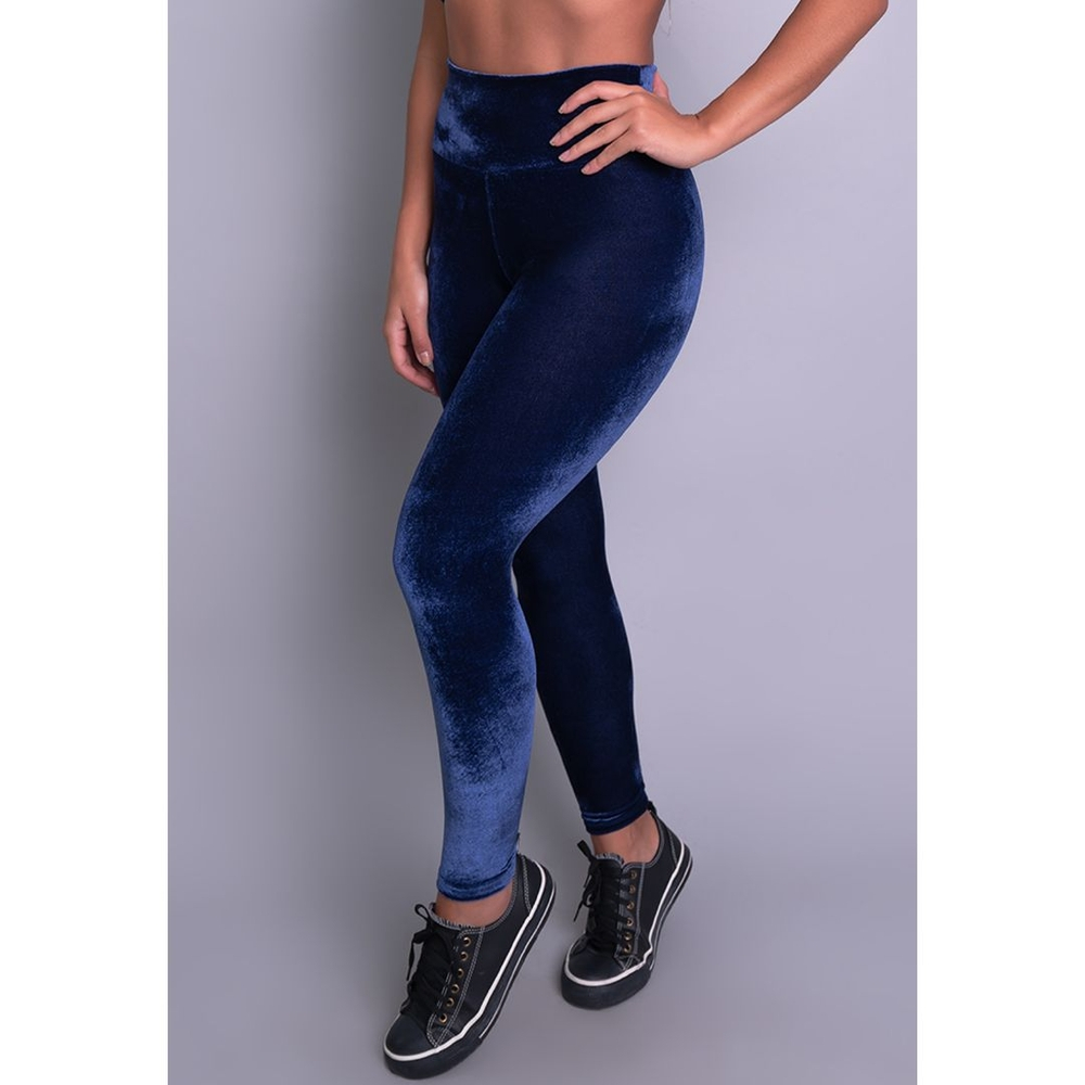 Kit 3 Calça Veludo Molhado Legging Feminina Cintura Alta Mvb Modas Em
