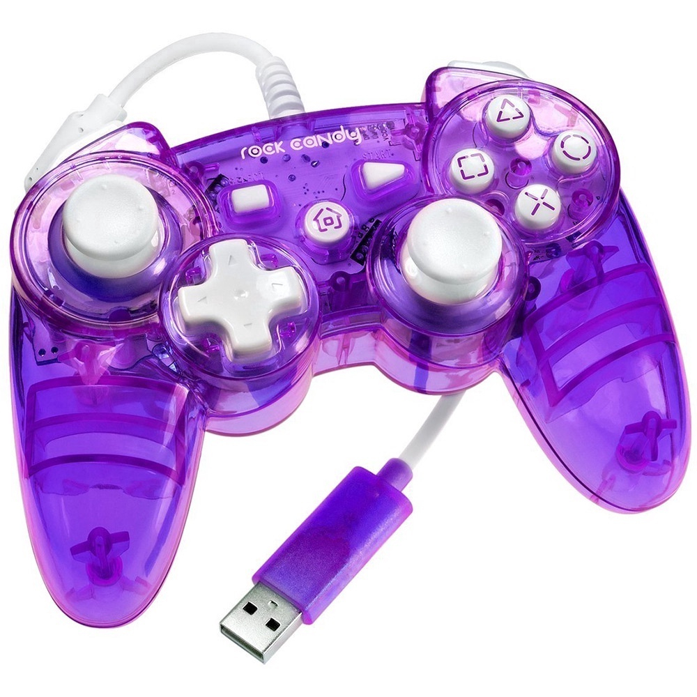Controle PS3 Com fio Rock Candy Roxo em Promocao na Americanas