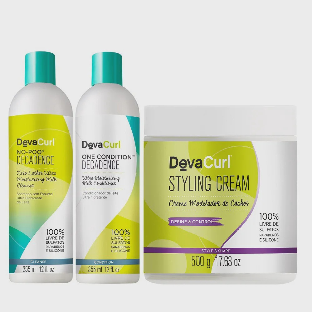 Kit Deva Curl Decadence 2x355ml E Styling Cream 500g Em Promoção Na Americanas