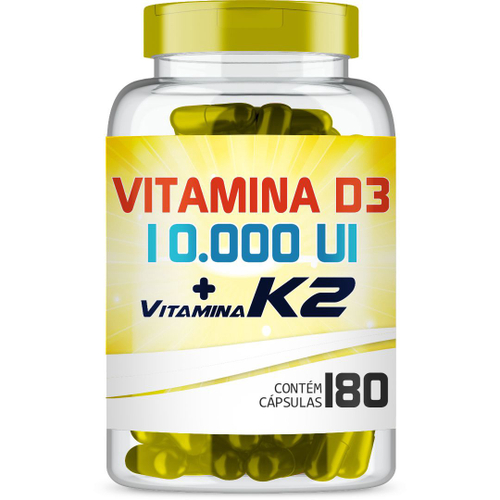 Vitamina D3 10.000UI + Vitamina K2 100mcg com 180 cápsulas em Promoção ... Vitamina D3 10.000UI + Vitamina K2 100mcg com 180 cápsulas em Promoção ...
