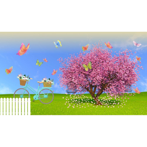 Painel De Lona Arvores Jardim Encantado Borboletas em Promoção na ... Painel De Lona Arvores Jardim Encantado Borboletas em Promoção na ...