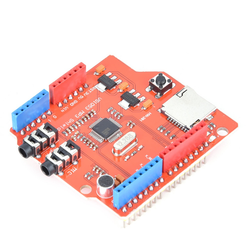 VS1053B MP3 Music Shield Board Module com tf Card Slot para Arduino uno ...