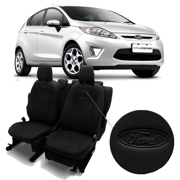 Capas Banco Couro New Fiesta h. 12/18 Preto | Submarino Capas Banco Couro New Fiesta h. 12/18 Preto | Submarino