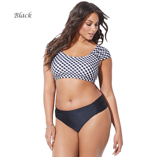 Conjunto De Biquínis De Duas Peças De Verão Plus Size Impressão De