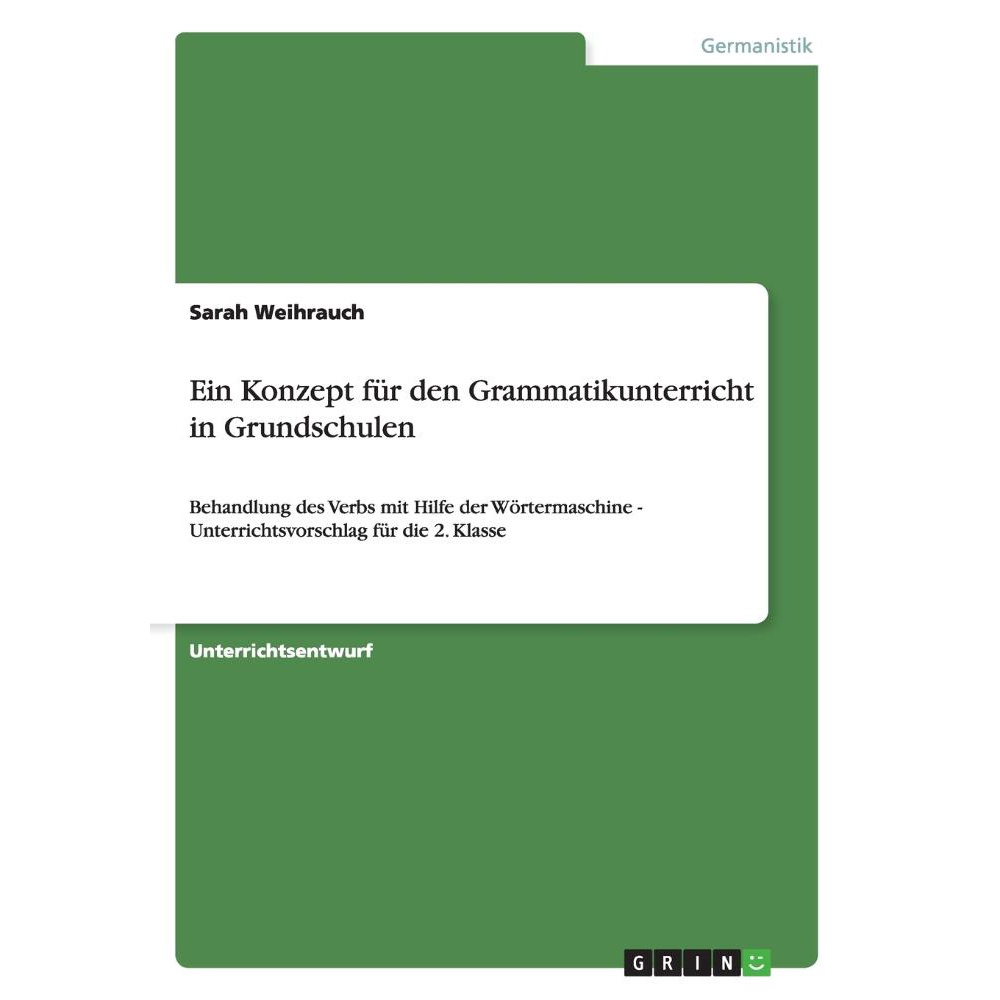Ein Konzept für den Grammatikunterricht in Grundschulen | Submarino Ein Konzept für den Grammatikunterricht in Grundschulen | Submarino