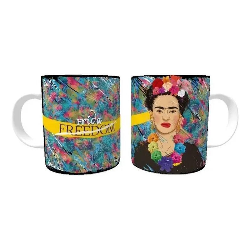 Caneca Porcelana Frida Kahlo Freedom Feminismo No Shoptime