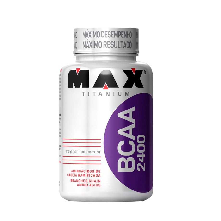 Bcaa 2400 200 Cápsulas Aminoácidos Essenciais Max Titanium Em Promoção