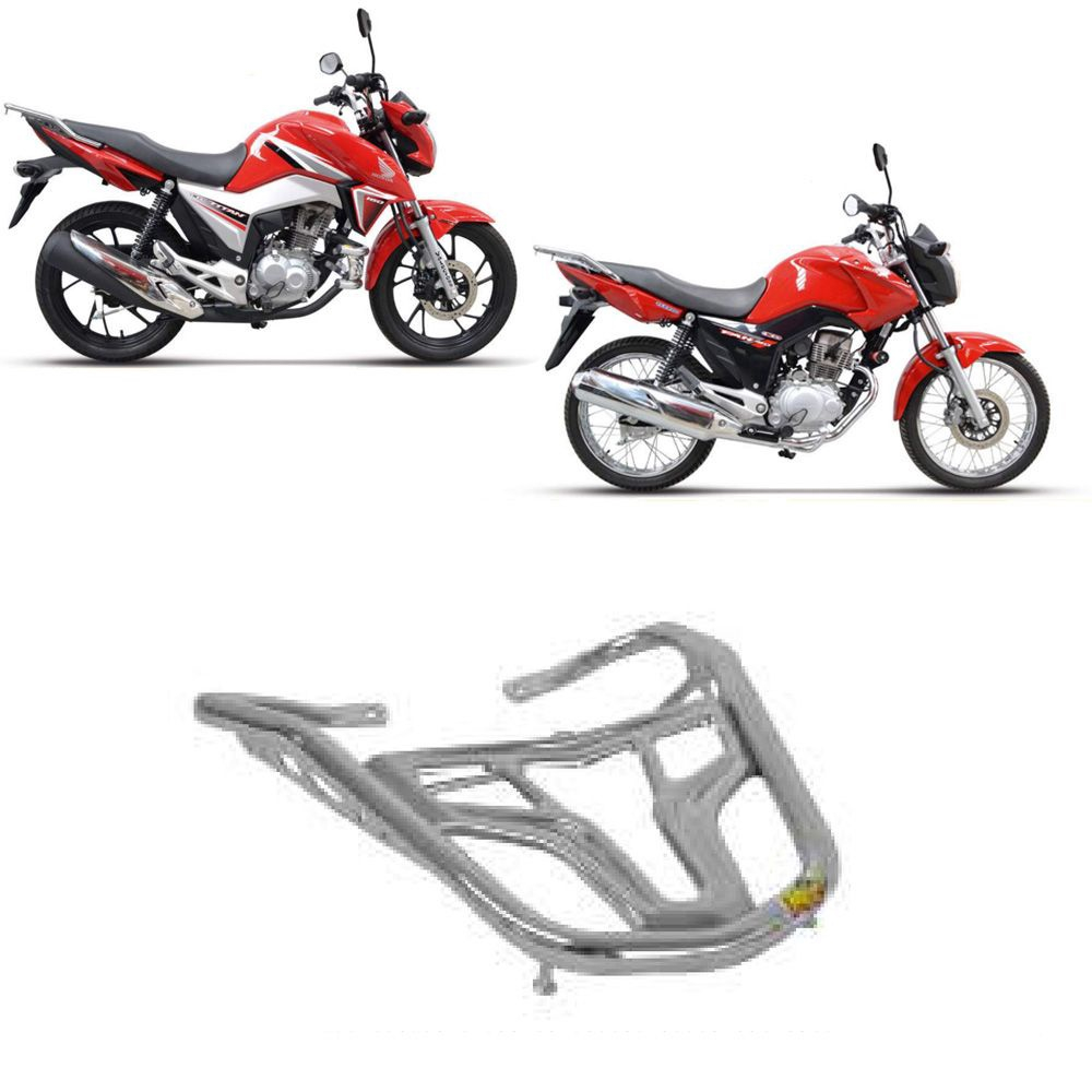 Bagageiro Cg Titan 150 2014 2015 Curto Cromado Vision no Shoptime Bagageiro Cg Titan 150 2014 2015 Curto Cromado Vision no Shoptime
