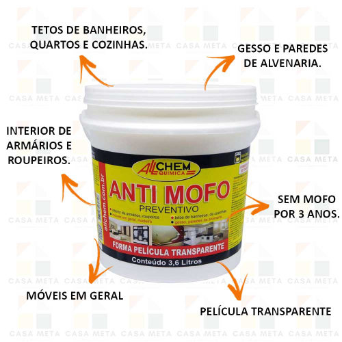 Anti Mofo Preventivo Incolor 2 X 3 6 Litros Allchem Em Promo o Anti Mofo Preventivo Incolor 2 X 3 6 Litros Allchem Em Promo o