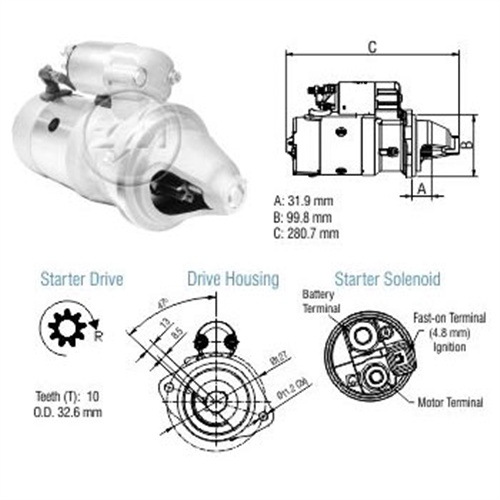 Motor Partida Zm Cod Ref Zm8048006 F250 F350 F4000 Em Promoção