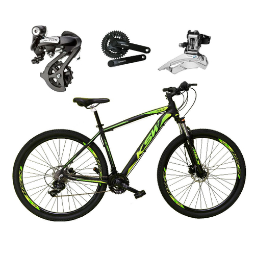 Bicicleta Aro 29 Ksw Xlt Câmbios Shimano Altus 24v K7 Alumínio Freios