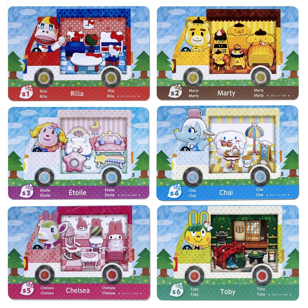 Animal Crossing New Horizons Amiibo Card Sanrio Collaboration Pack, 6 ...