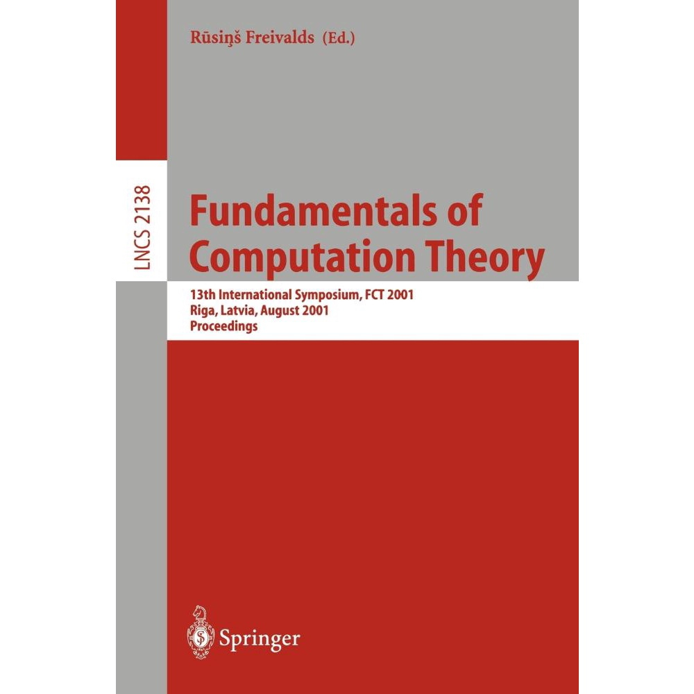Fundamentals of Computation Theory | Submarino Fundamentals of Computation Theory | Submarino