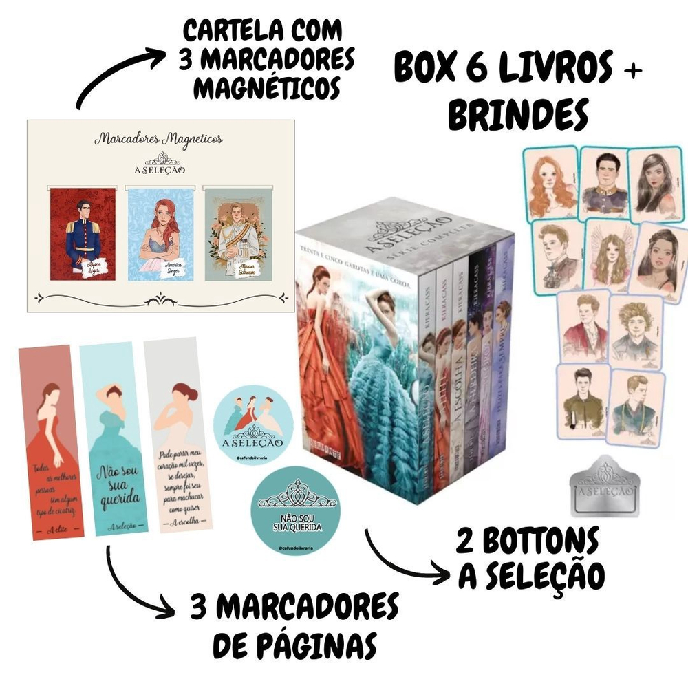 Box A Seleção 6 Livros Marcadores Botton Em Promoção Ofertas Na