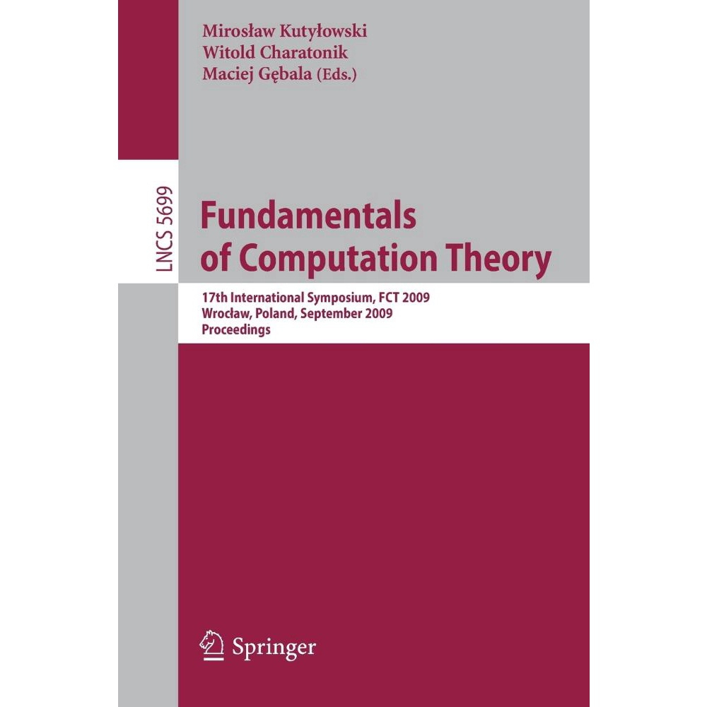 Fundamentals Of Computation Theory No Shoptime