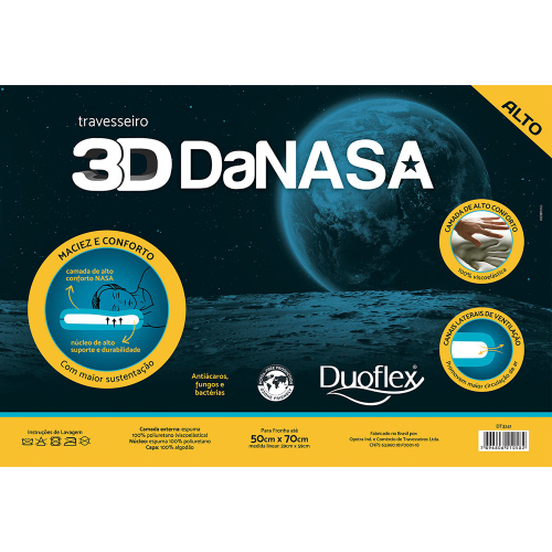 Travesseiro 3D Da Nasa Alto Macio Viscoelástico altura 13cm Duoflex ... Travesseiro 3D Da Nasa Alto Macio Viscoelástico altura 13cm Duoflex ...