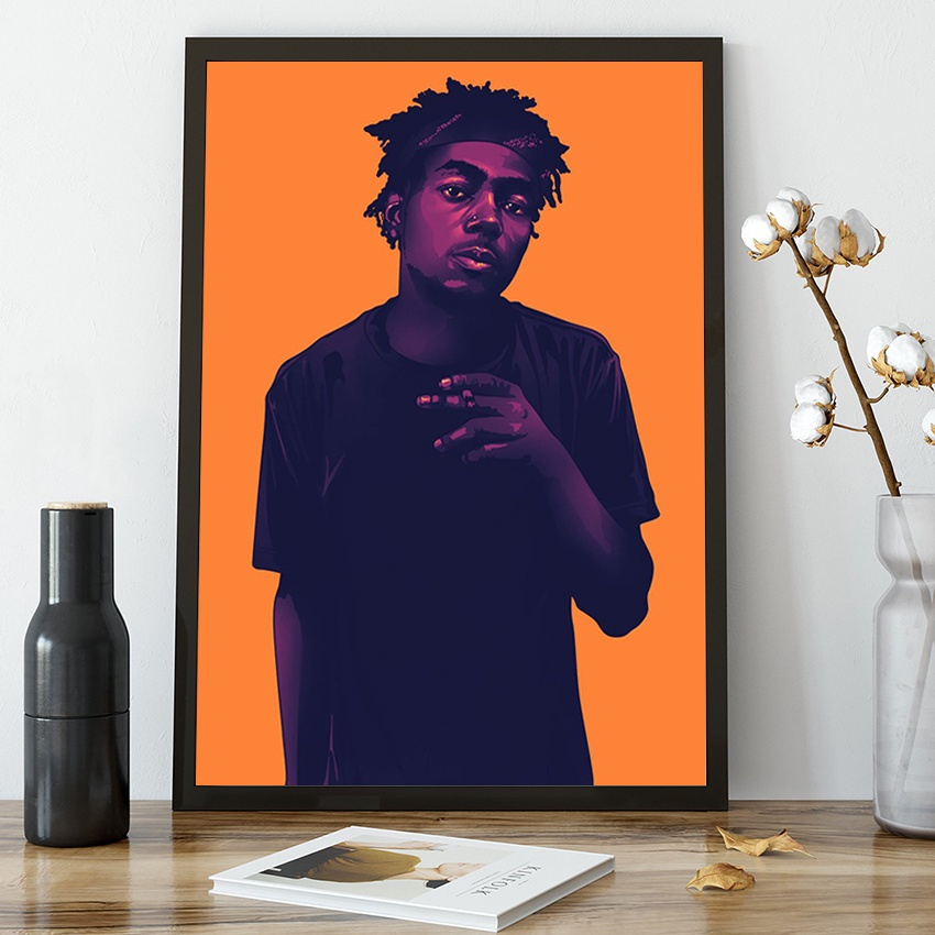 Quadro Decorativo Poster Jid Rapper Famoso Americano Para Sala Quarto