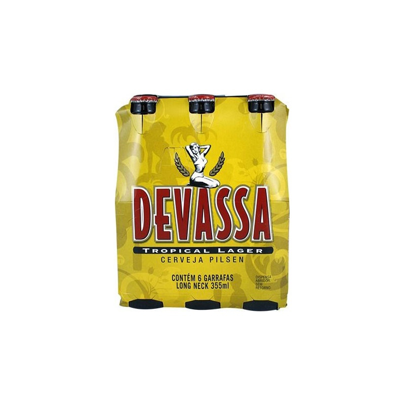 Cerveja Devassa Lager Long Neck 355 Ml Embalagem Com 6 Unidades Em