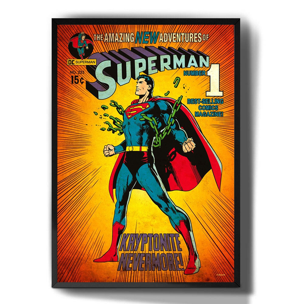 Quadro decorativo Vintage Quadrinhos Superman Heroi para sala quarto ... Quadro decorativo Vintage Quadrinhos Superman Heroi para sala quarto ...