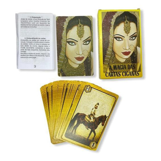 Jogo Baralho A Magia Das Cartas Ciganas 36 Cartas E Manual Submarino