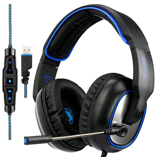 Headset Headphone Sound 7.1 USB Pc Ps4 Ps3 Xbox One sades R7 em Promocao na Americanas