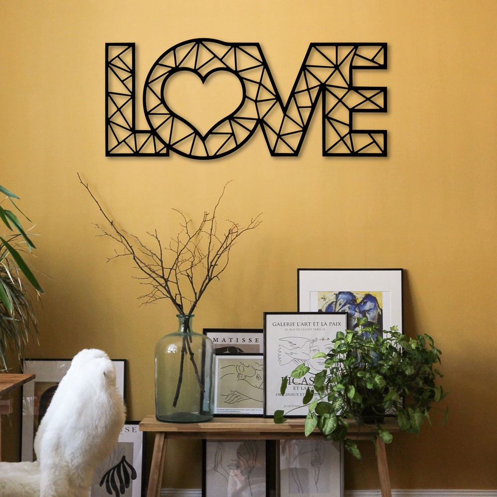 Aplique De Parede Em Mdf 6mm Love Geométrico Letreiro em Promoção na ... Aplique De Parede Em Mdf 6mm Love Geométrico Letreiro em Promoção na ...