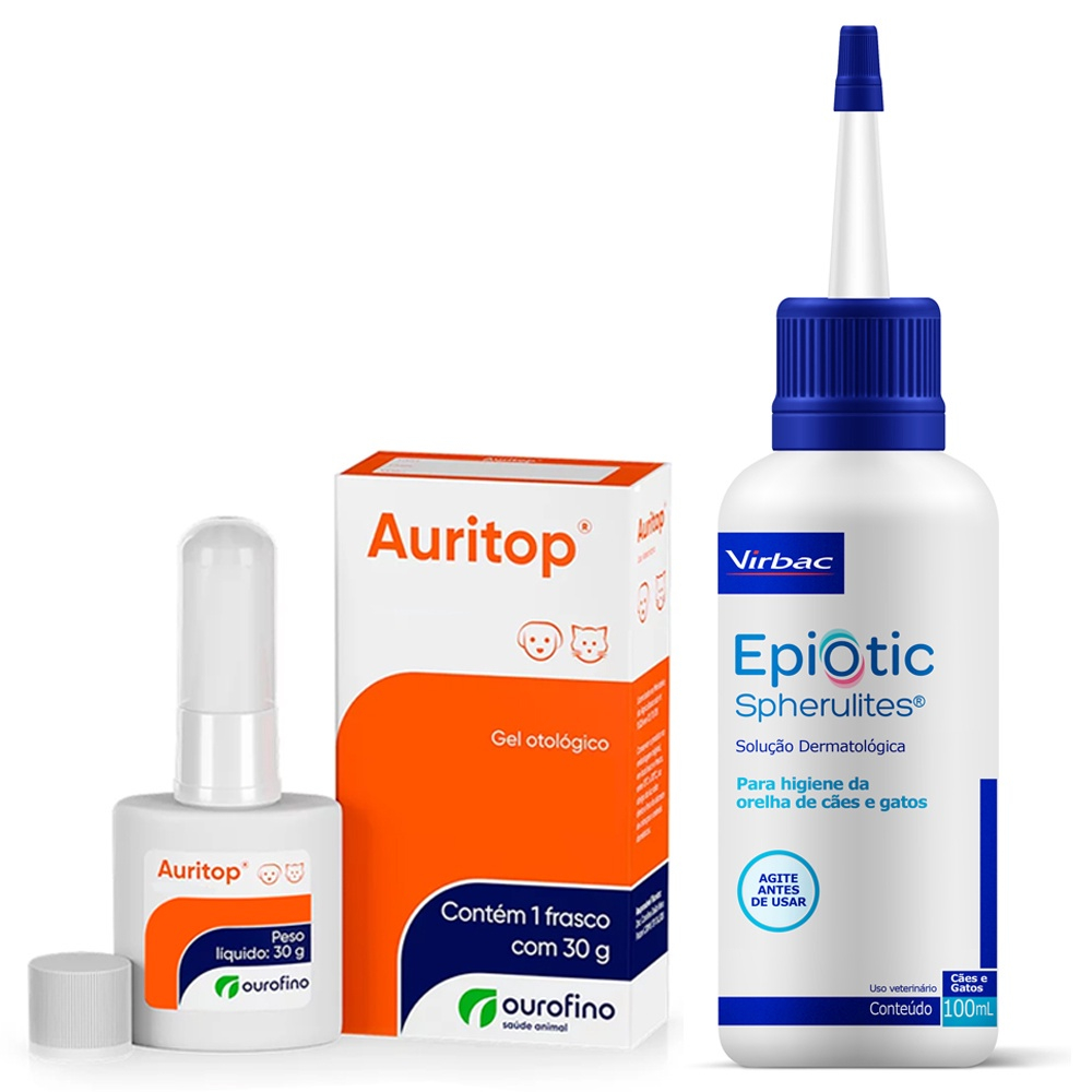 Kit Auritop Gel 30g - Ourofino + Epiotic 100ml - Virbac em Promoção ...