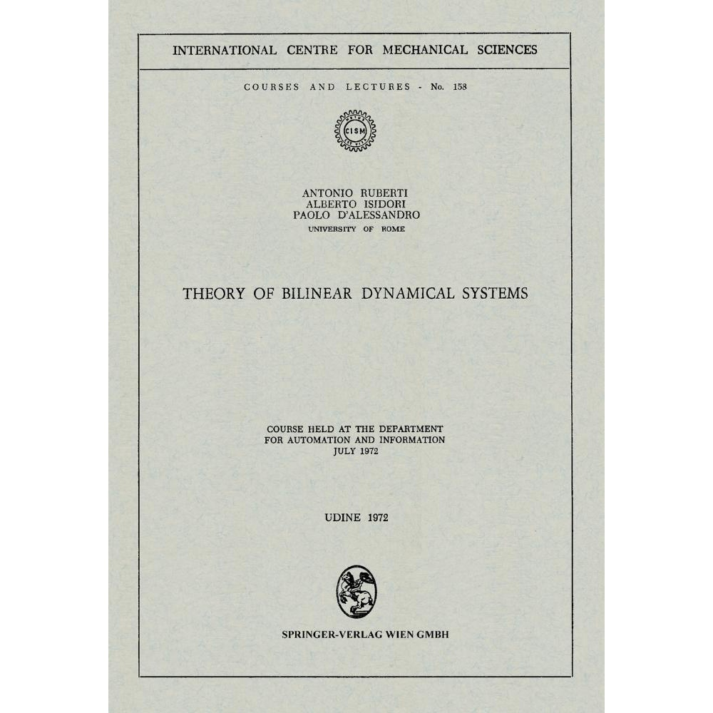 Theory of Bilinear Dynamical Systems | Submarino Theory of Bilinear Dynamical Systems | Submarino