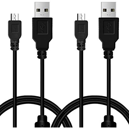 2Pcs Pack PS3 Controller Charger Charging Cable Sync Cord 3M 10ft Mini USB Charge and Play Cable for ps Move PS3 PS3 Slim Wireless Controller Importado em Promocao na Americanas