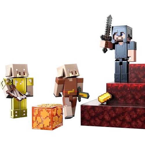 Minecraft Crimson Forest Conquest Story Pack Figuras Acessórios E Blocos De Papel Jogo De