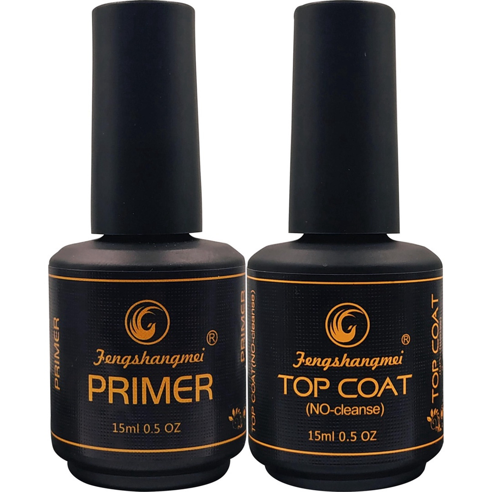 Kit Fengshangmei Top Coat Alto Brilho + Primer Uv Acido Unhas | Submarino