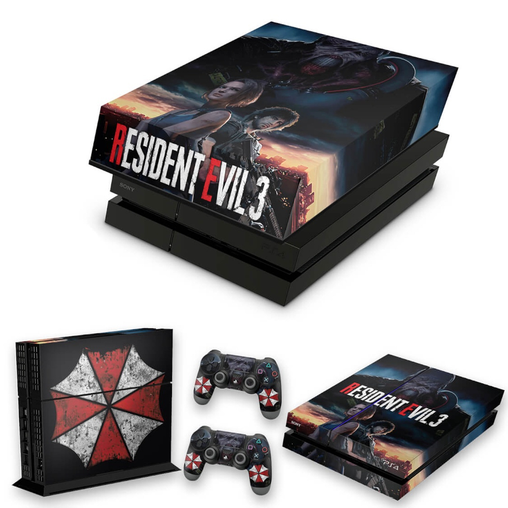 Capa Anti Poeira E Skin Ps4 Fat Resident Evil 3 Remake No Shoptime