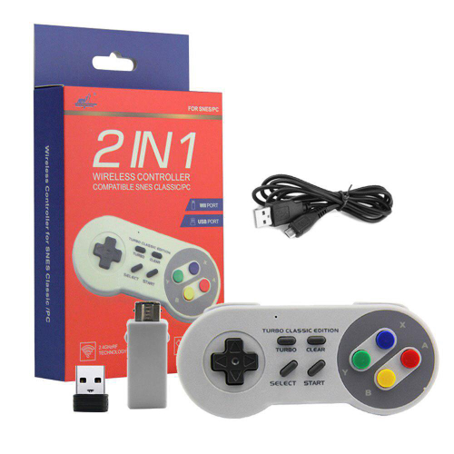 Controle Sem Fio Turbo Classic Mini Nintendo Nes Snes em Promocao na Americanas