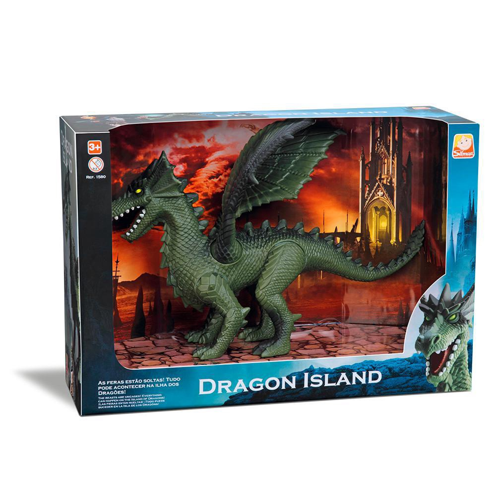 Dragão De Brinquedo Dragon Island Silmar Ref 1580 Submarino