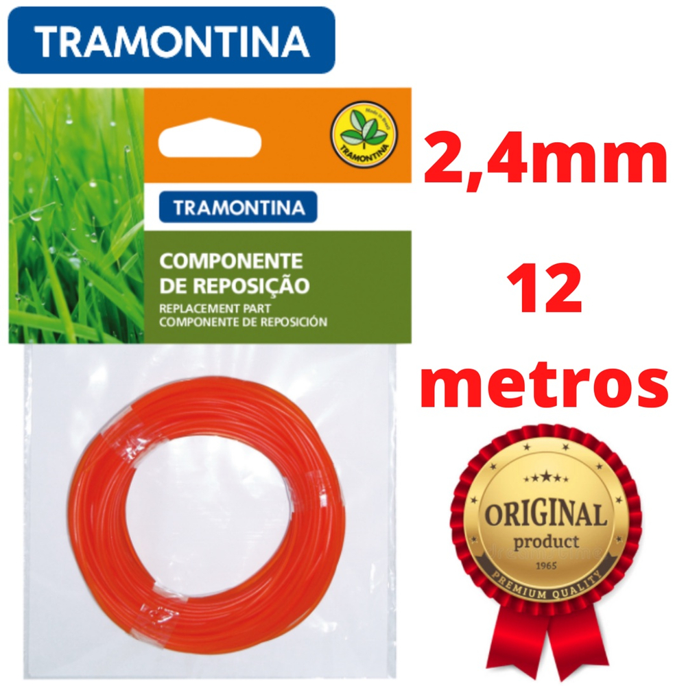 Rolo fio de nylon 2,4mm de 12 metros cada rolo para roçadeira Aparador ... Rolo fio de nylon 2,4mm de 12 metros cada rolo para roçadeira Aparador ...