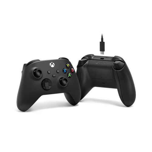 Controle Sem Fio Xbox Series Xs E Cabo Usb C Carbon Black Em Promoção