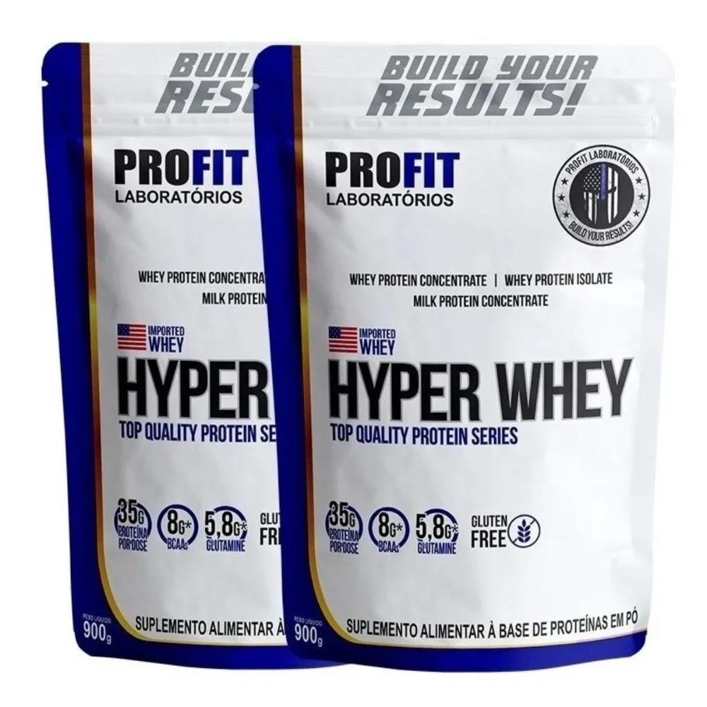 Combo 2x Hyper Whey Protein Isolado Nutri Conc Chocolate 900g Refil