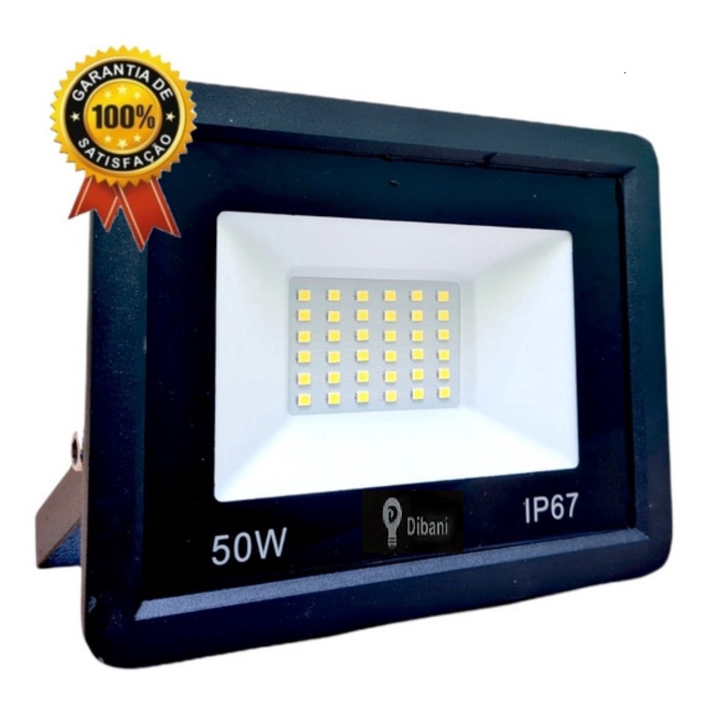 Refletor LED 50w Holofote smd à Prova D, água 6500k Branco Frio dibani IP67 no Shoptime