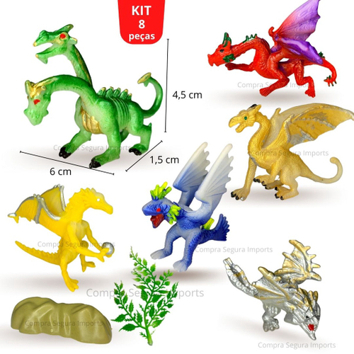 Kit Dragão De Brinquedo Coleção Fazendinha Coleção Animais Em Promoção
