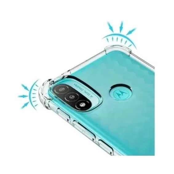 2x Película Protetora Vidro 3d Capa Capinha Anti Impacto Motorola E20
