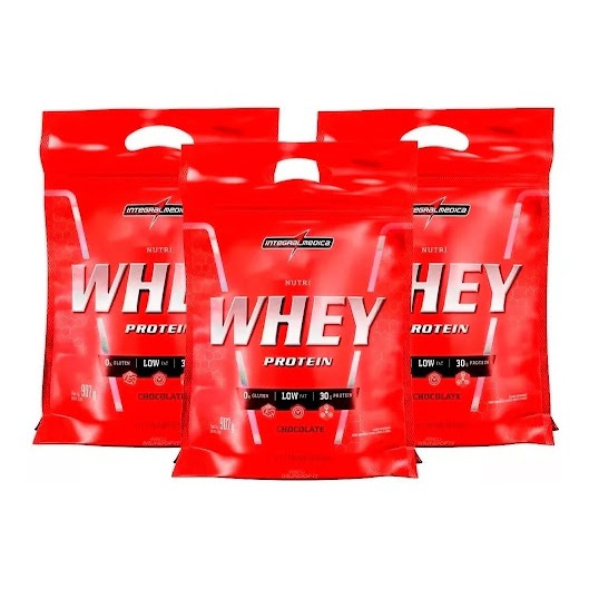3x Nutri Whey Refil 907g Integralmedica Promoção Em Promoção